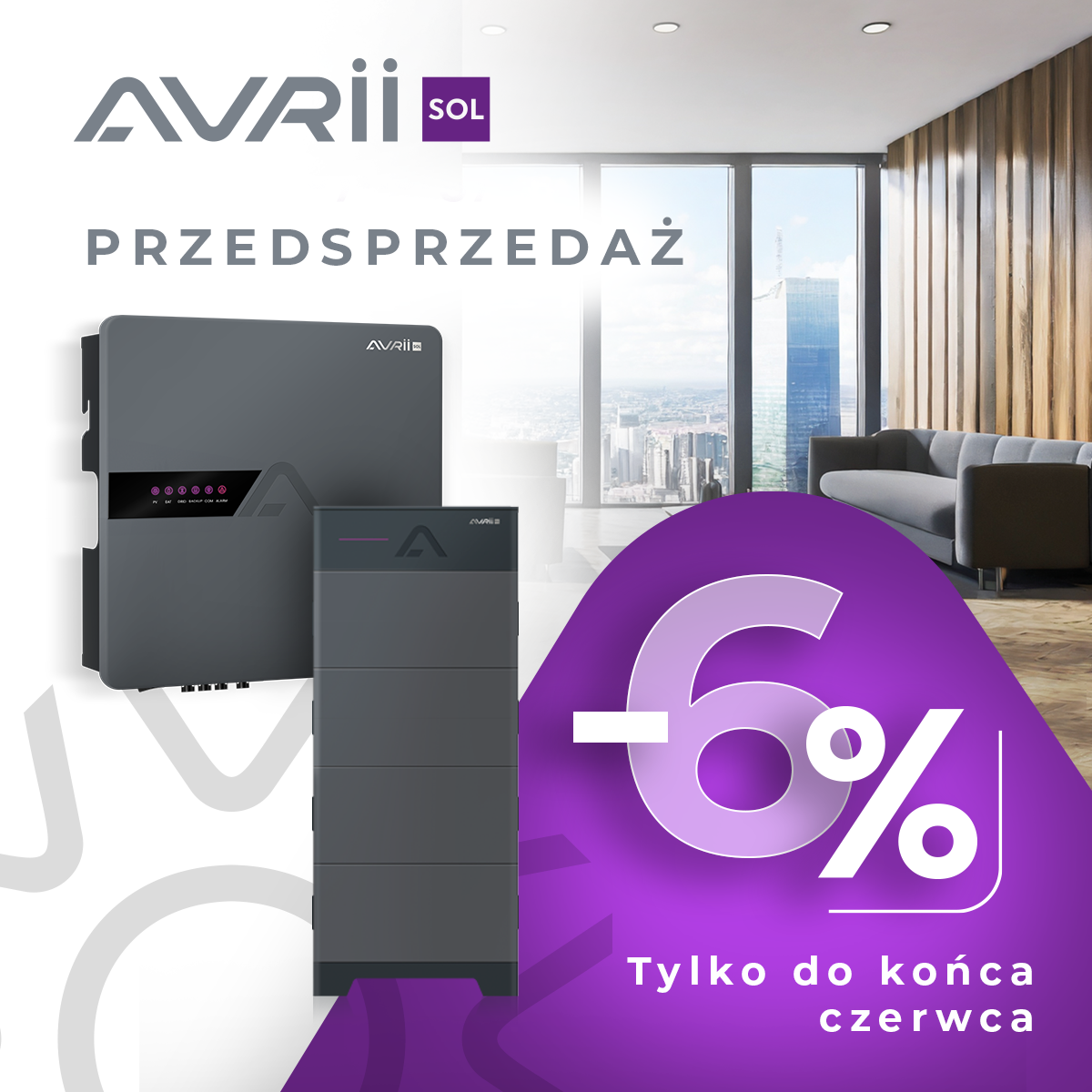 PRZEDsprzedaż! Falowniki hybrydowe i magazyny energii Avrii SOL Synergy ...